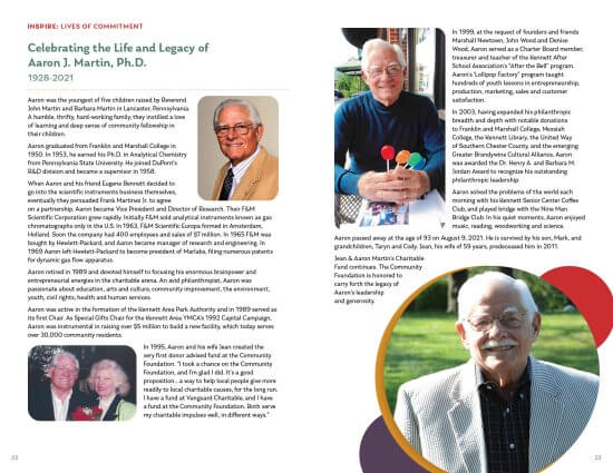 Jean and Aaron Martin Fund - Chester County Community Foundation